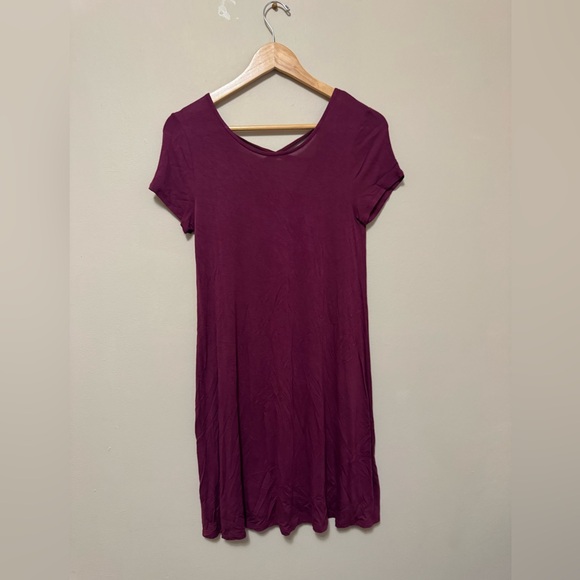 Mossimo Supply Co. | Dresses | Mossimo Supply Co Plum Short Sleeve ...